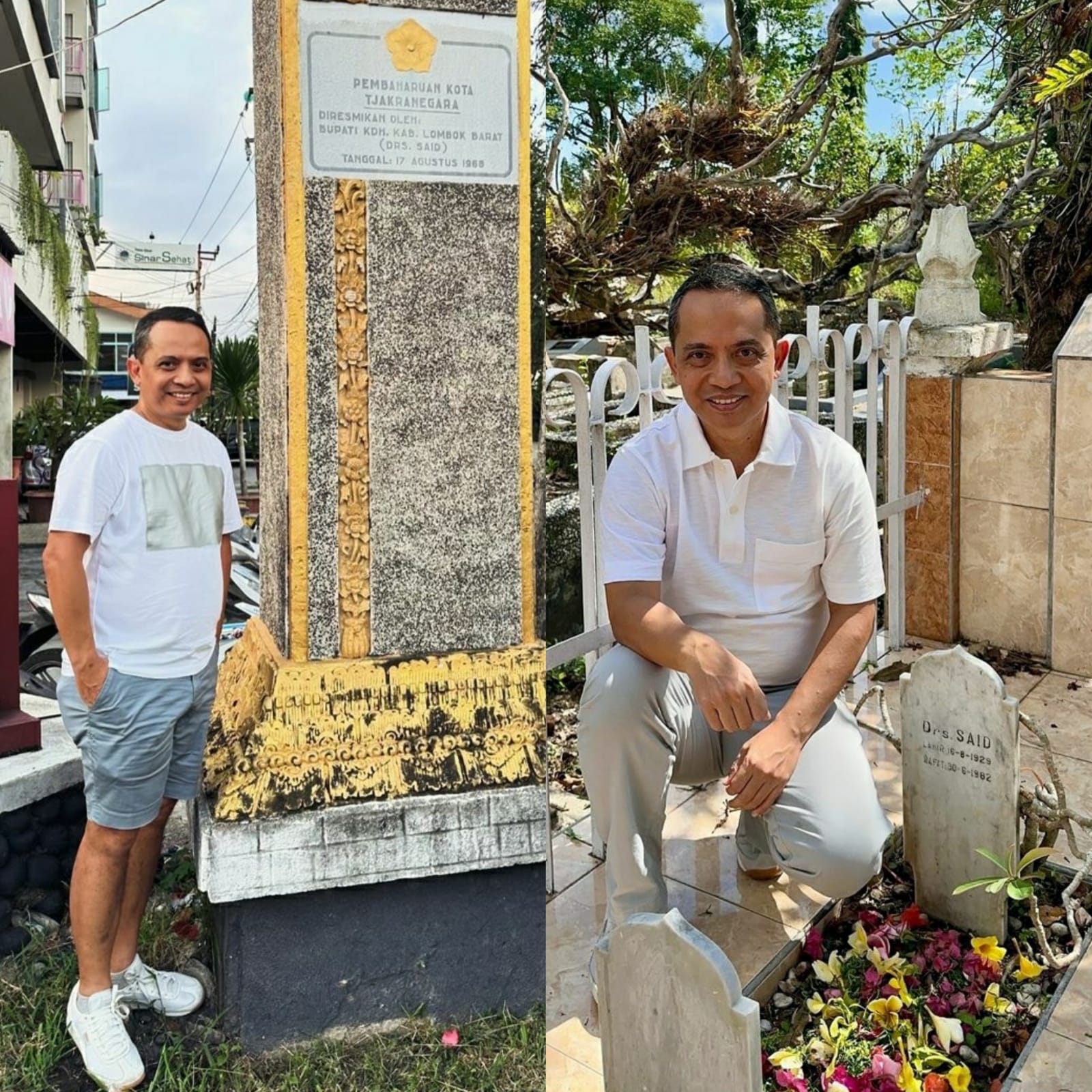 Hardiaz Wibawa Said, Ziarah dan Kunjungi Monumen Kota Cakranegara ...